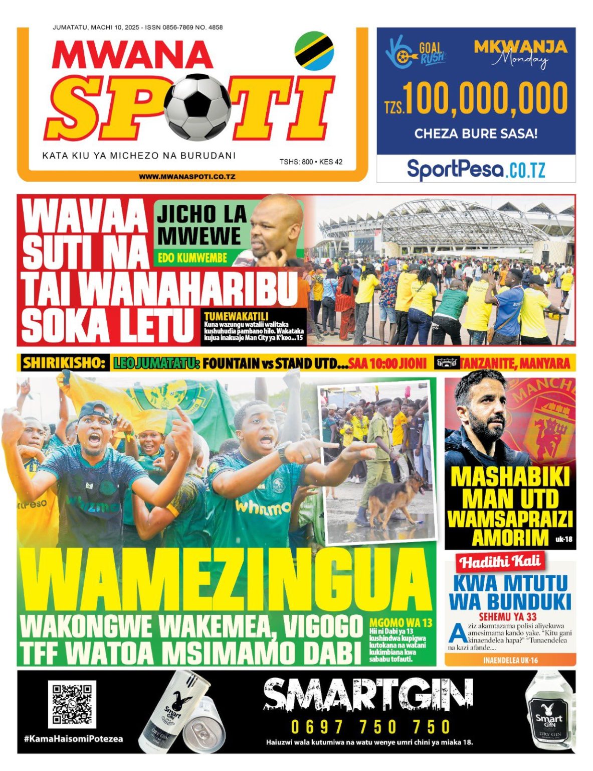 HABARI KUBWA ZA MAGAZETI YA MICHEZO TANZANIA LEO MACHI 10, 2025 – Saleh ...